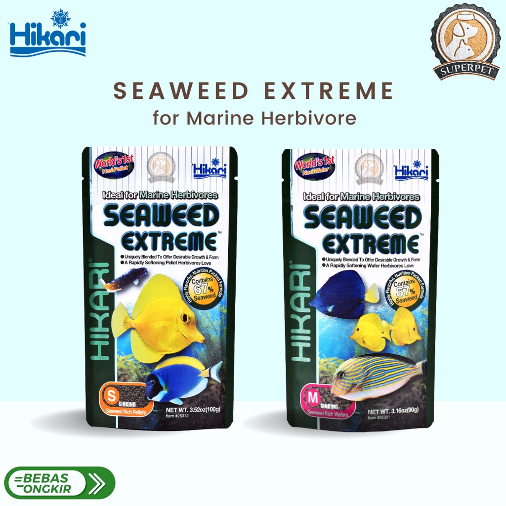 Jual Hikari Seaweed Extreme. Pakan Ikan Laut Pemakan Tumbuhan / Marine ...