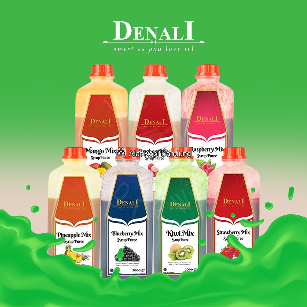 Jual Denali Puree Mix Syrup Strawberry Pinneaple Lychee Raspberry 2000g ...