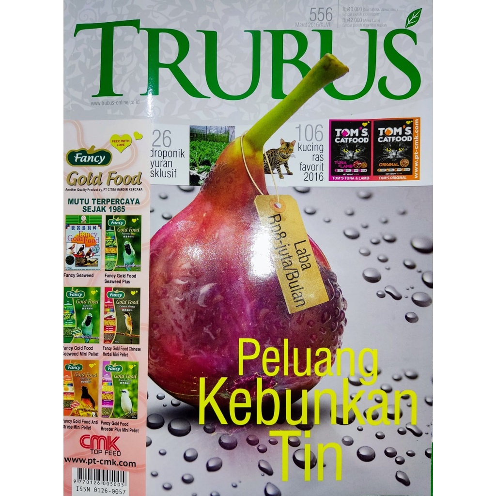 Jual Majalah Trubus Edisi "PELUANG KEBUNKAN TIN" | Shopee Indonesia