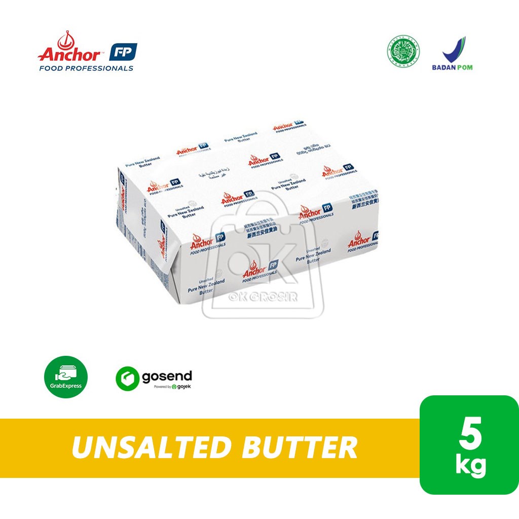 Jual Anchor Unsalted Butter BULK 5KG (KHUSUS INSTANT) | Shopee Indonesia