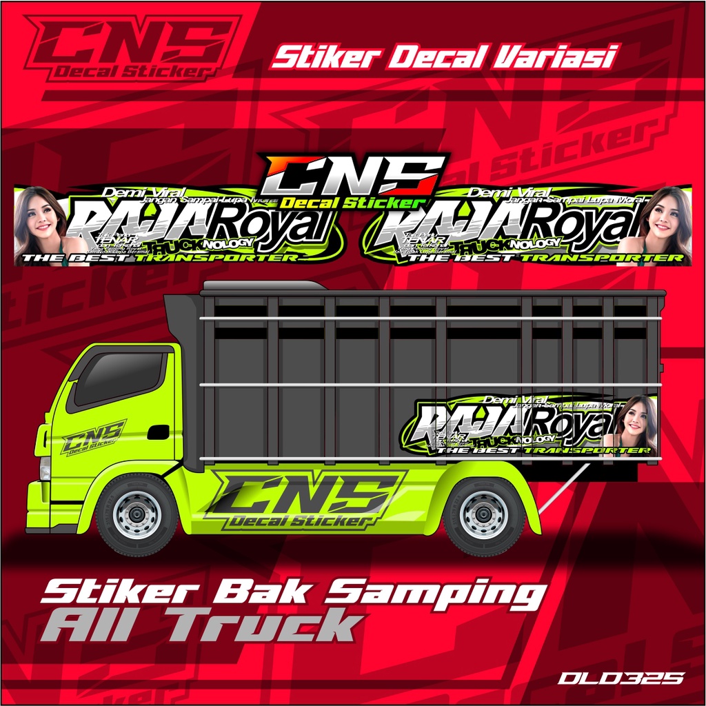 Jual Stiker Decal Variasi Bak Sampig Truk RAJA ROYAL Custom Kanan Kiri ...