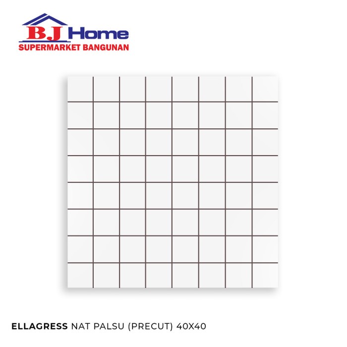 Jual ^%^%^%^%] ELLAGRESS Mosaik Nat Palsu White Glossy 40x40 (5x5) KW 1 ...