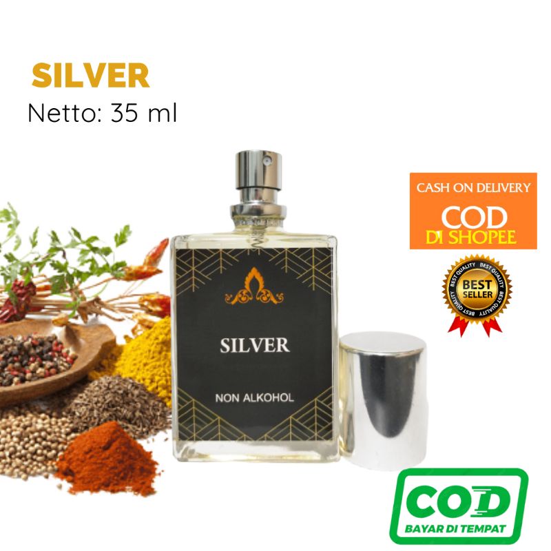 Jual Parfum Silver Minyak Wangi Arab Saudi Murni Non Alkohol 35ml ...