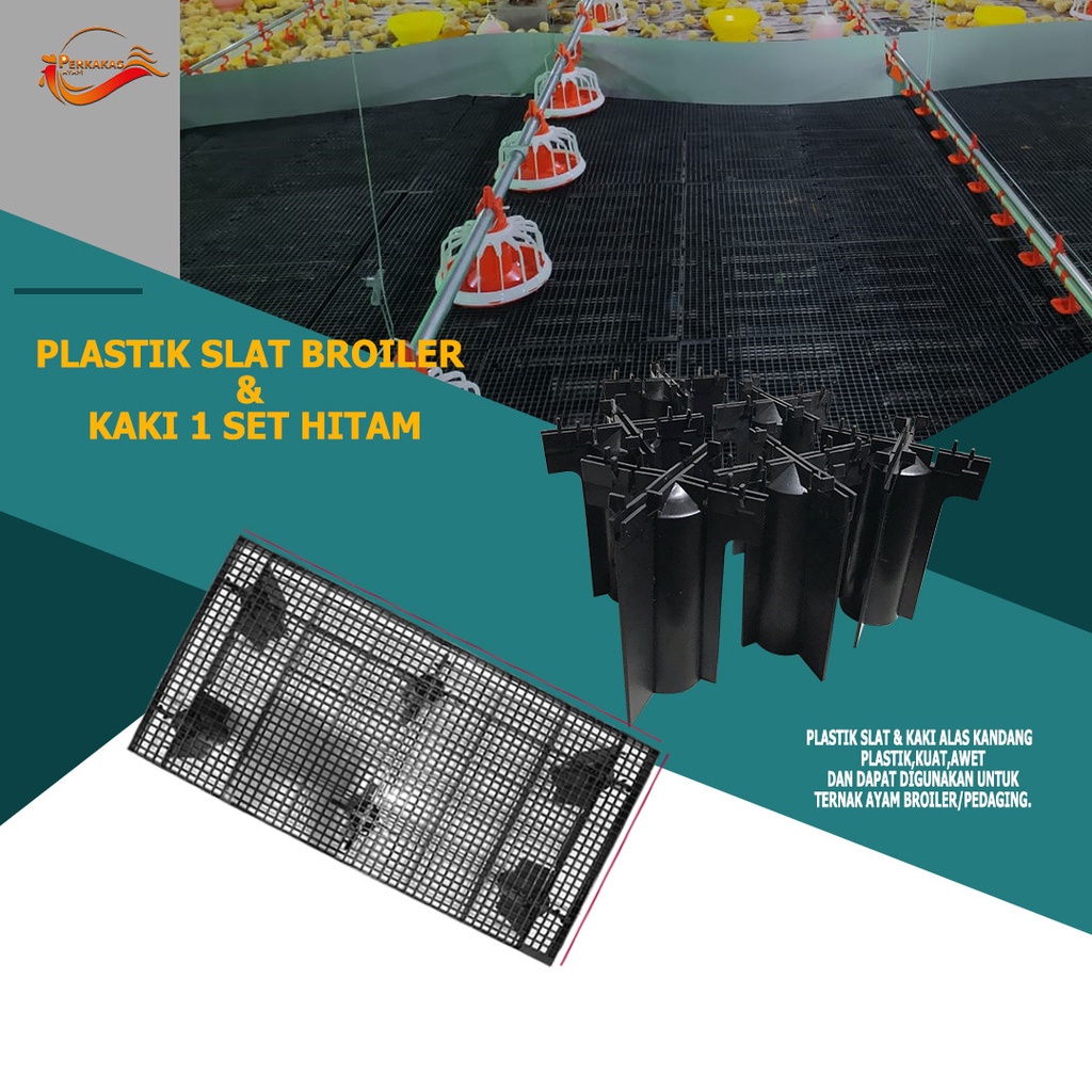 Jual Plastik Slat Alas Kandang Ayam Broiler Warna Hitam & Kaki 1 set | Shopee Indonesia