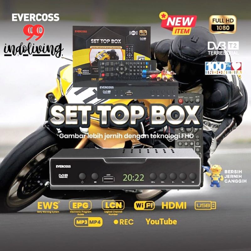 Jual Set Top Box TV Digital STB Evercoss SNI Kabel Tombol Lengkap ...