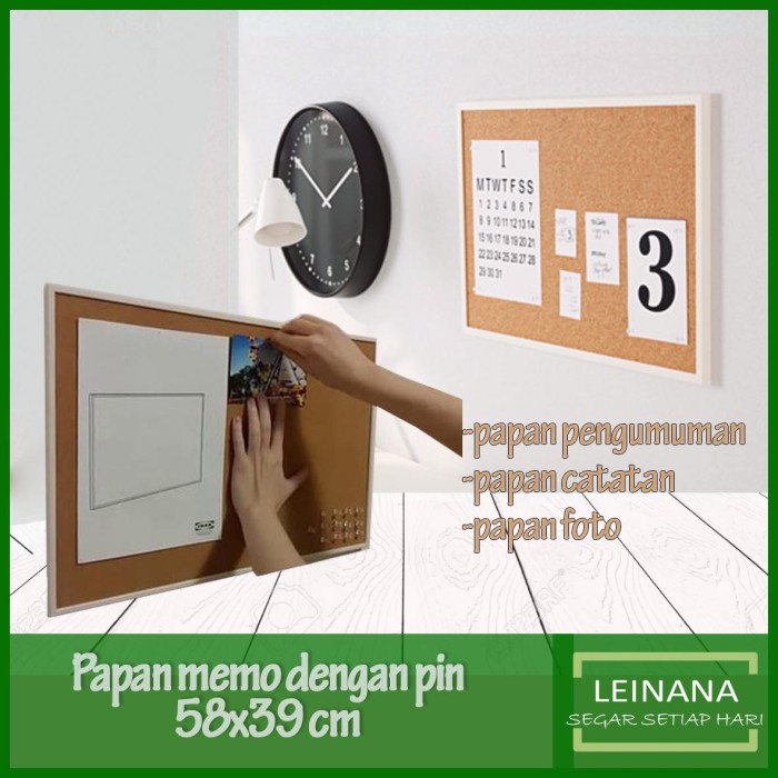 Jual Papan Pengumuman / Papan Tempel Gabus Dengan 15 Pin / Papan Memo ...