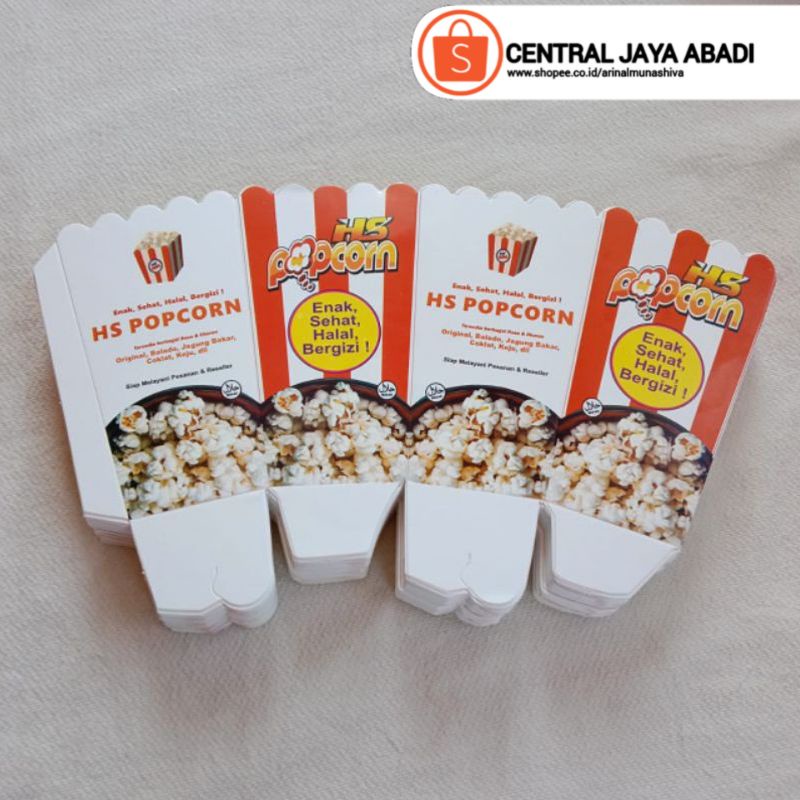 Jual 600 LEMBAR KERTAS POPCORN 14 × 8 HIGH QUALITY DUS POP CORN BOX ...