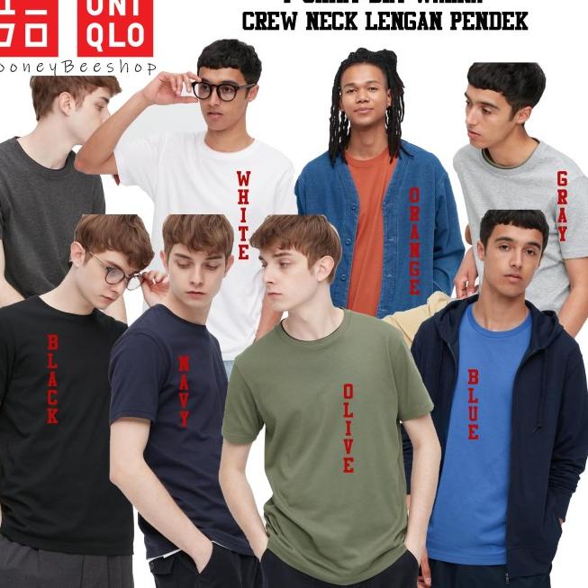 Jual ORIGINAL UNIQLO - KAOS POLOS PRIA TSHIRT DRYCREW ONECK VNECK KAOS ...