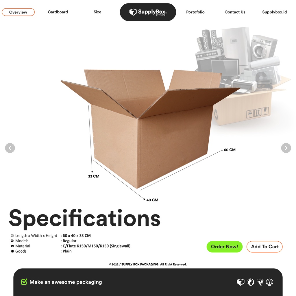 Jual KARDUS BOX PACKAGING 60 x 40 x 33 CM | Kardus | Cardboard | Shopee ...