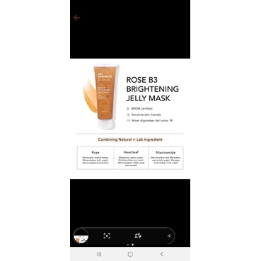 Jual the originote rose b3 brightening jelly mask 50gr-originote jelly ...