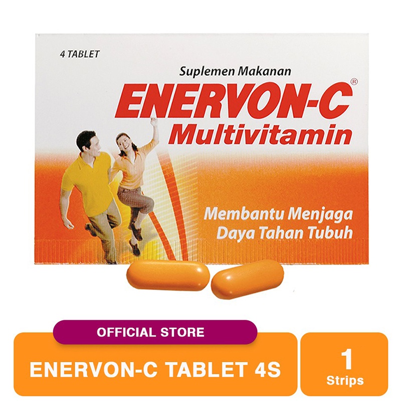 Jual Enervon-C Multivitamin 4 Tablet | Shopee Indonesia