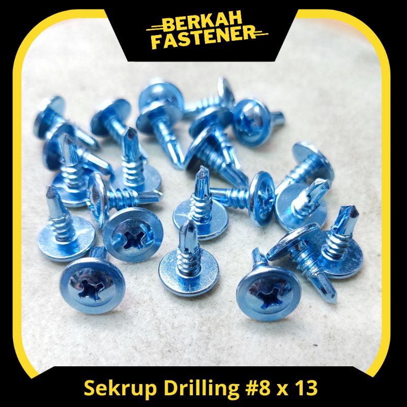 Jual Sekrup Drilling 8 x 13 / Truss Head SDS Sekrup Baja Ringan Kepala ...