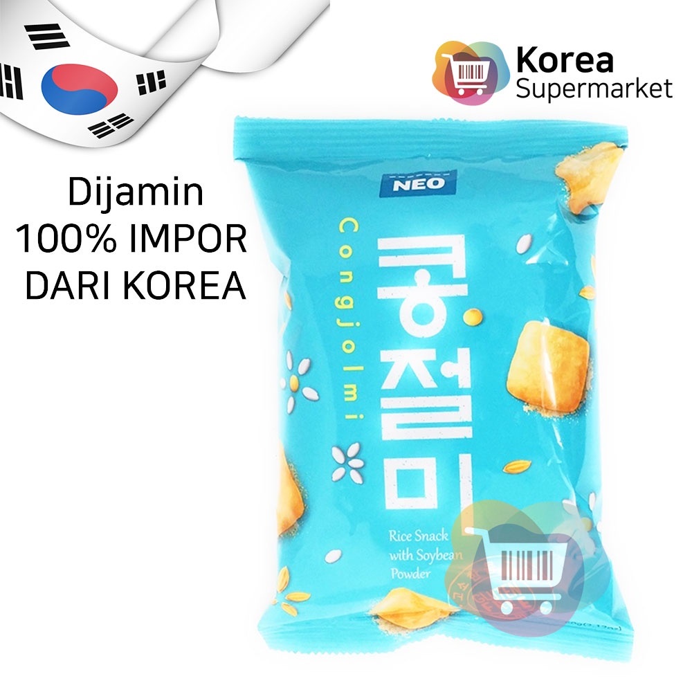 Jual Neo Congjolmi Rice Snack with Soybean Powder - Kreker Beras Korea ...