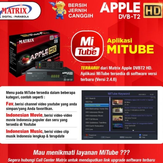 Jual Metrik Stb Set Top Box Tv Digital Matrik Apple Dvb T2 Hd Merah ...