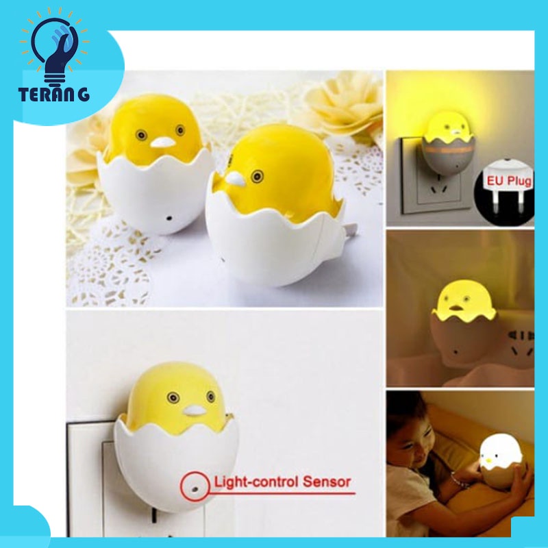 Jual Lampu Tidur LED Telur Ayam Sensor Cahaya Dekorasi Kamar Night ...