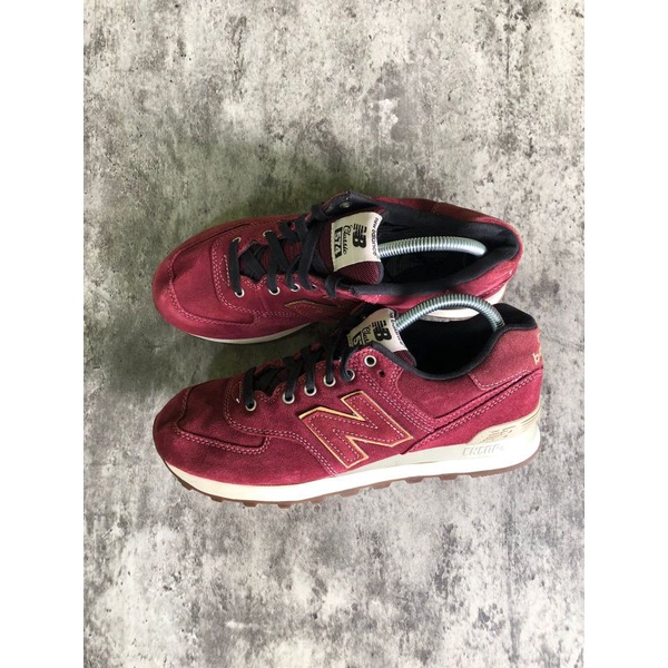 Jual New Balance 574 Classic Maroon (Second) | Shopee Indonesia
