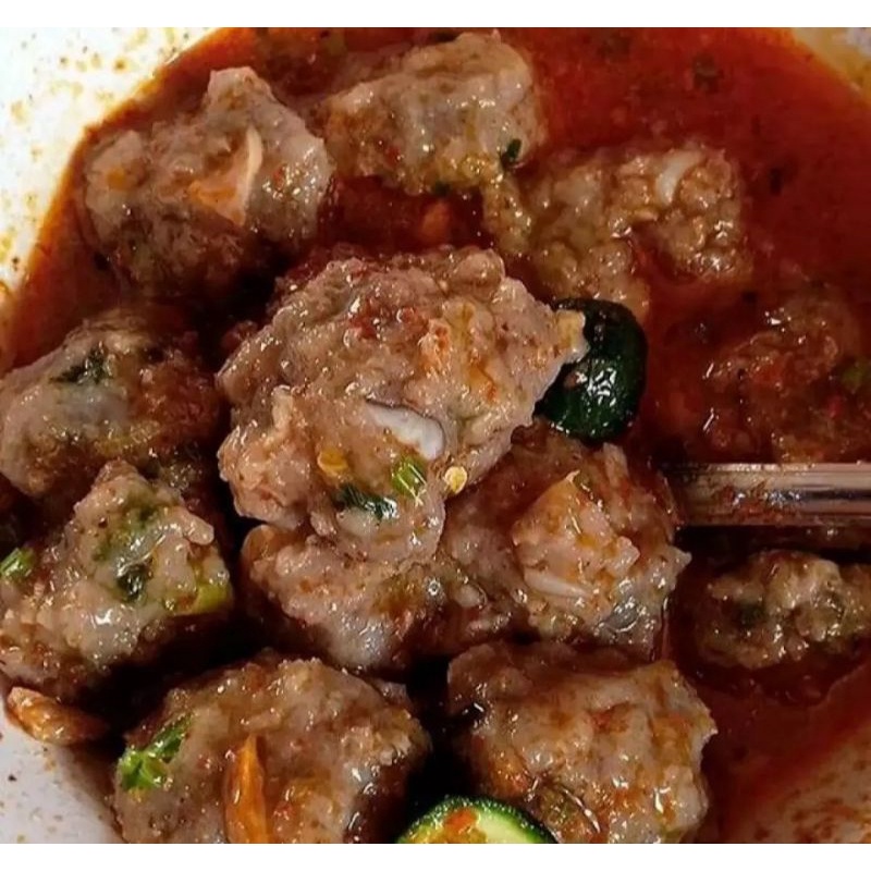Jual baso aci tulang rangu sapi gurih pedas paket 10 bungkus isi baso ...