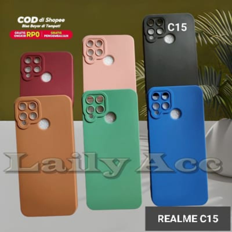 Jual Case Slikon pro Camera Realme c15 Case Macaron | Shopee Indonesia
