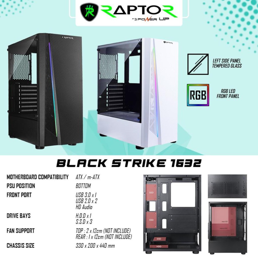 Jual CASING RAPTOR BLACK STRIKE 1632 PUTIH | Shopee Indonesia