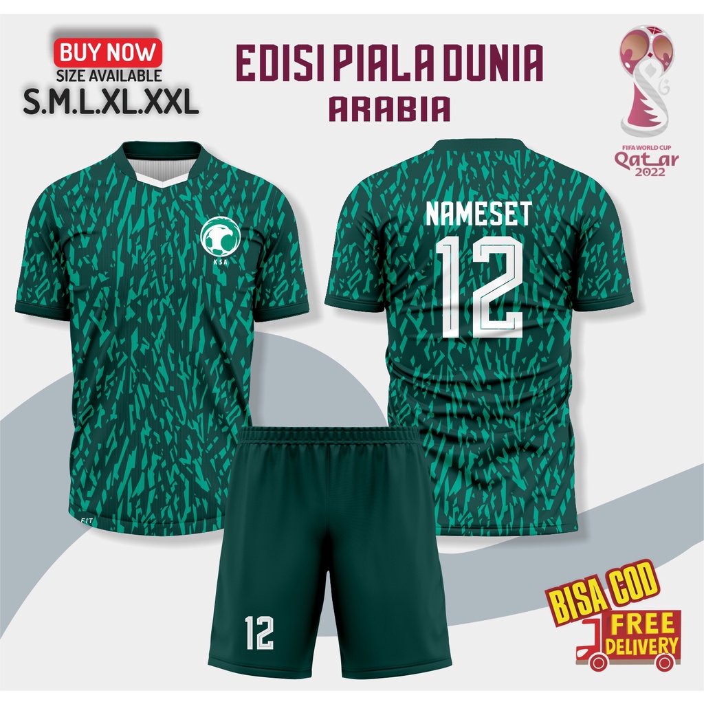 Jual Jersey /Jersy/Jersi Arab Piala Dunia 2022 Baju Bola Away Saudi ...