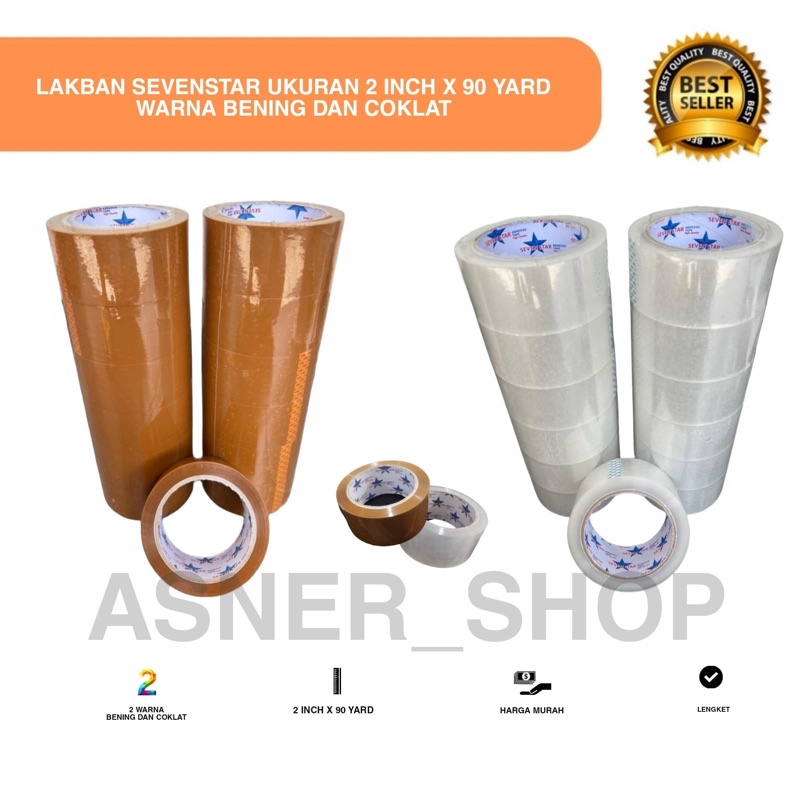 Jual Lakban Coklat Bening Isolasi Tape Solasi paket 48mm 100yard 2” Selotip 100 Yard packing ...