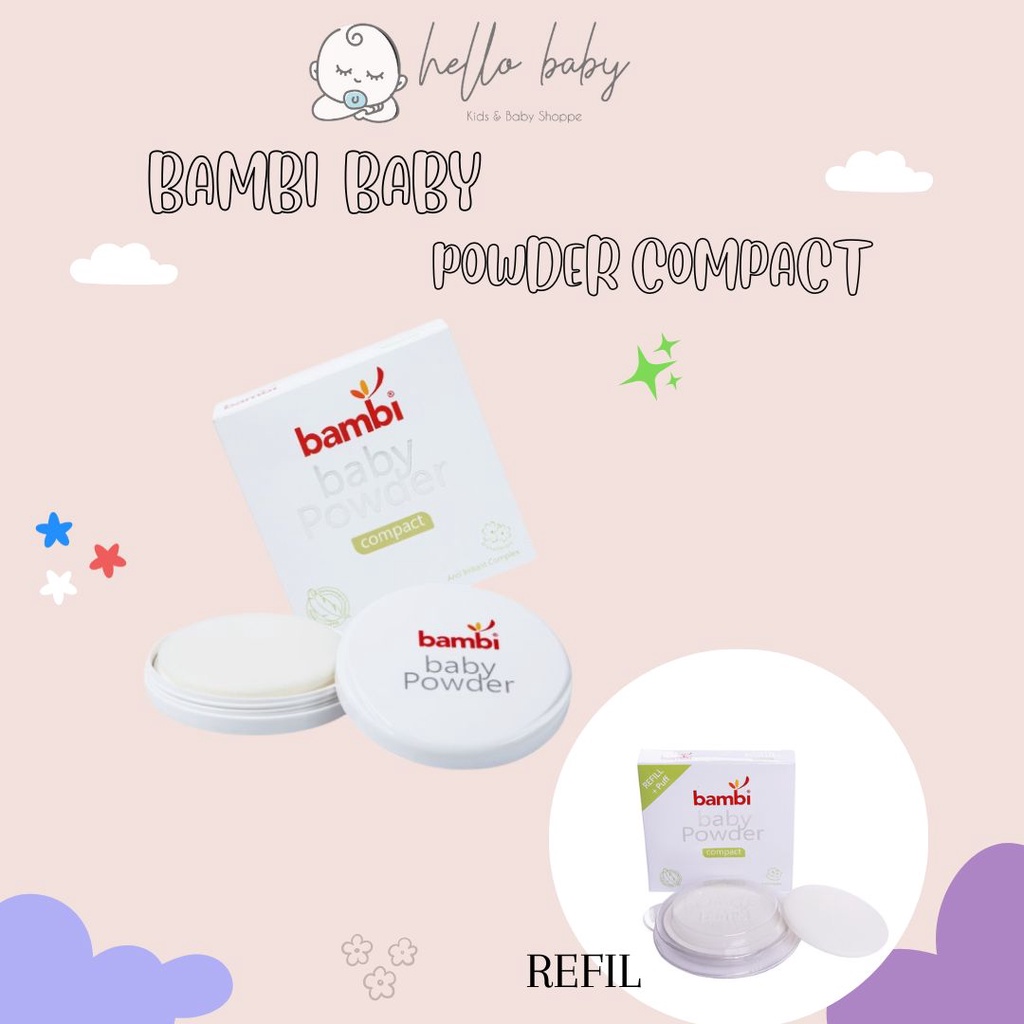 Jual Bambi Baby Compact Powder 40g / Compact Powder Refill 40gr - Bedak ...