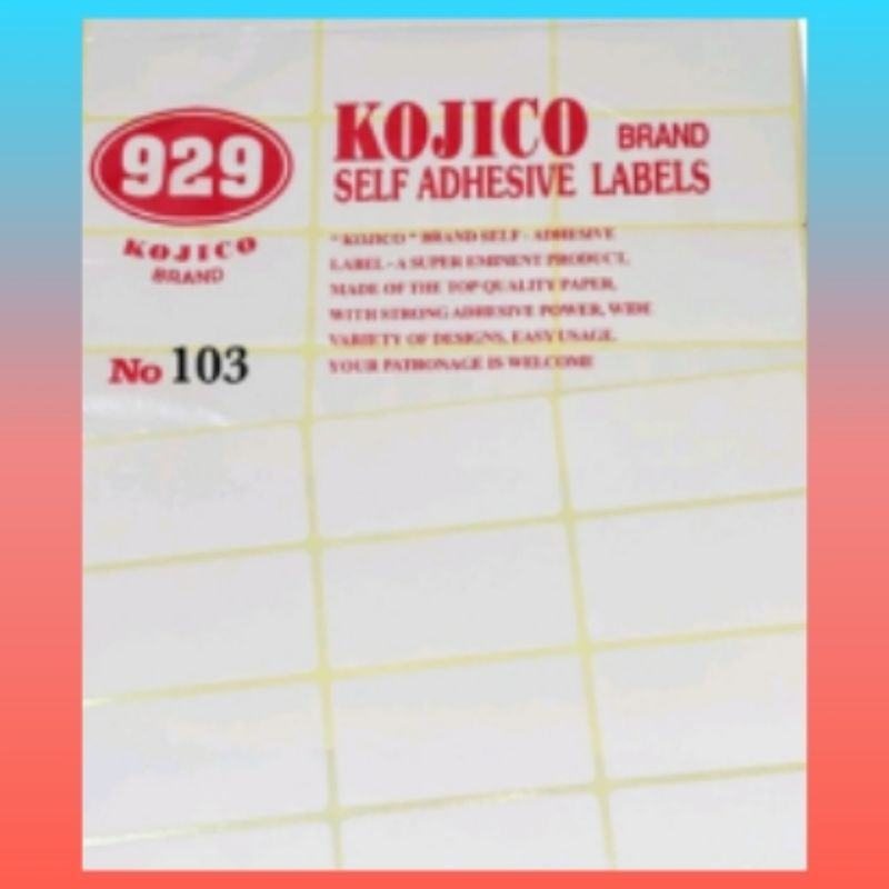 Jual Stiker Undangan / Label Harga / Stiker Nama Polos ( 121/ 112 / 103 ...