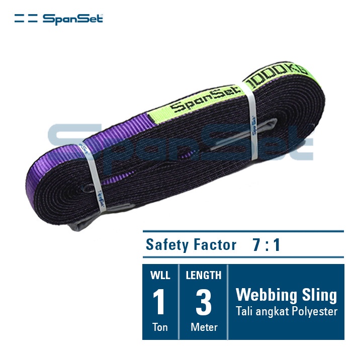 Jual Spanset Websling 2Ply B1000-3Mtr Kapasitas 1 Ton, Panjang 3 Meter | Shopee Indonesia