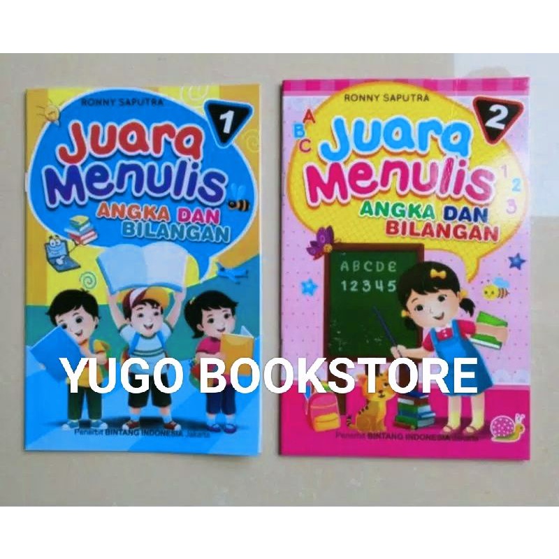 Jual JUARA MENULIS ANGKA DAN BILANGAN SERI 1 DAN 2 ORIGINAL KERTAS HVS ...
