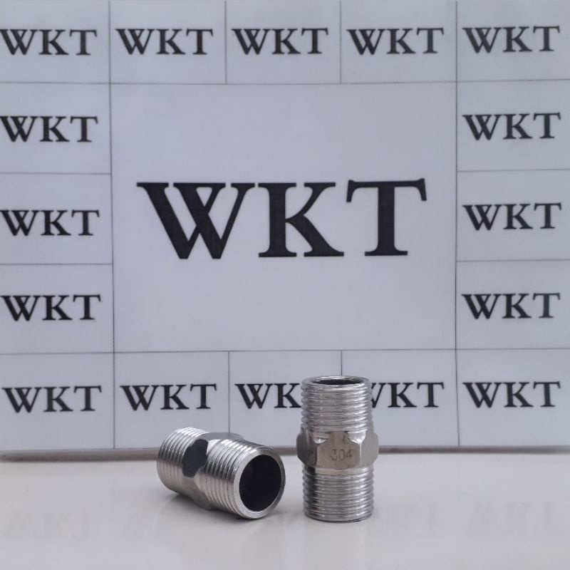 Jual Double nepel drat luar stainless steel | Shopee Indonesia