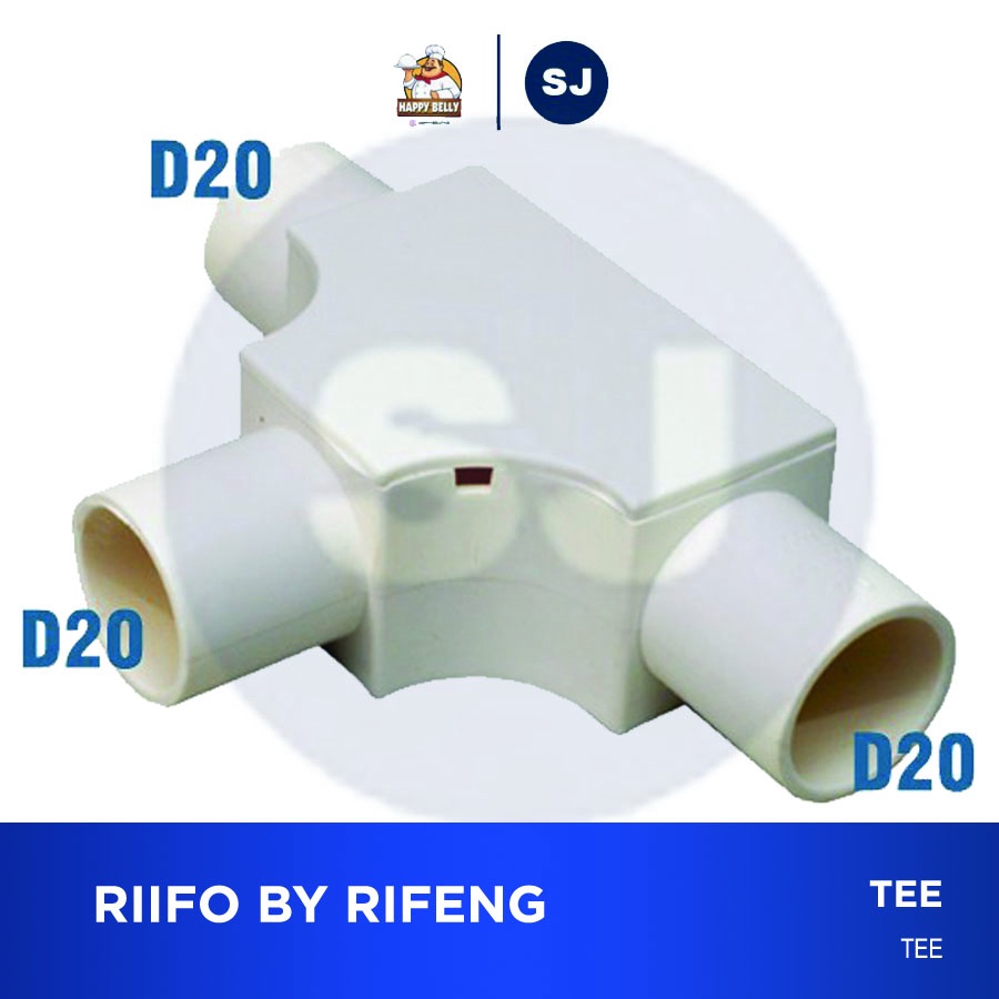 Jual Tee With Cover 1/2" Fitting Conduit Rifeng 20mm F20-GT20x20x20 ...