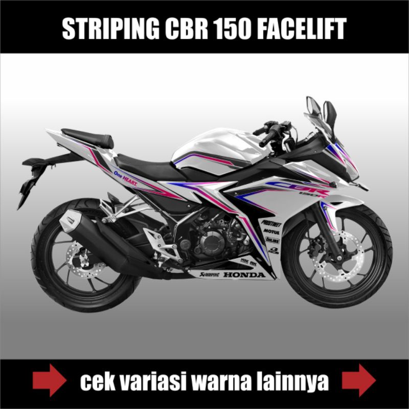 Jual STRIPING VARIASI HONDA CBR 150 FACELIFT/ STICKER STRIPING SEMI ...