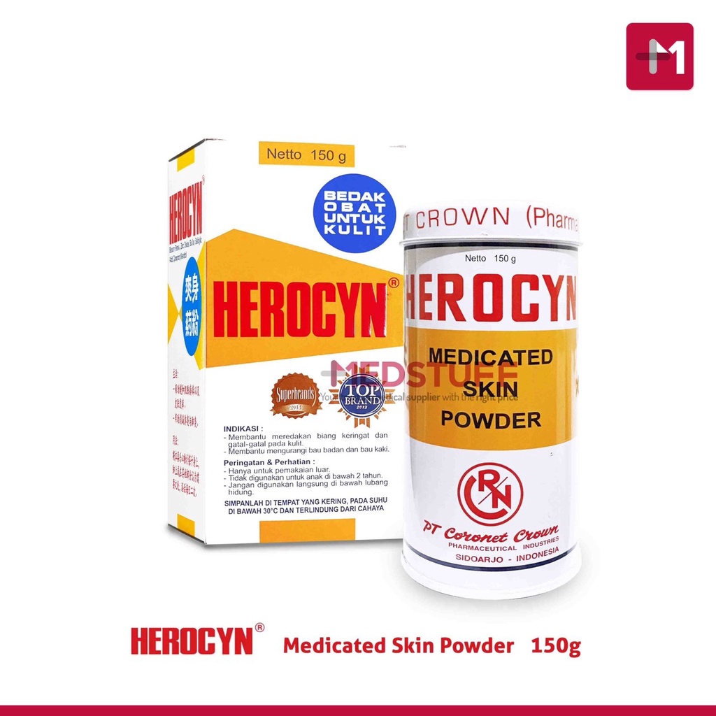 Jual Bedak Herocyn 150gr Medicated Skin Powder Bedak Gatal Biang ...