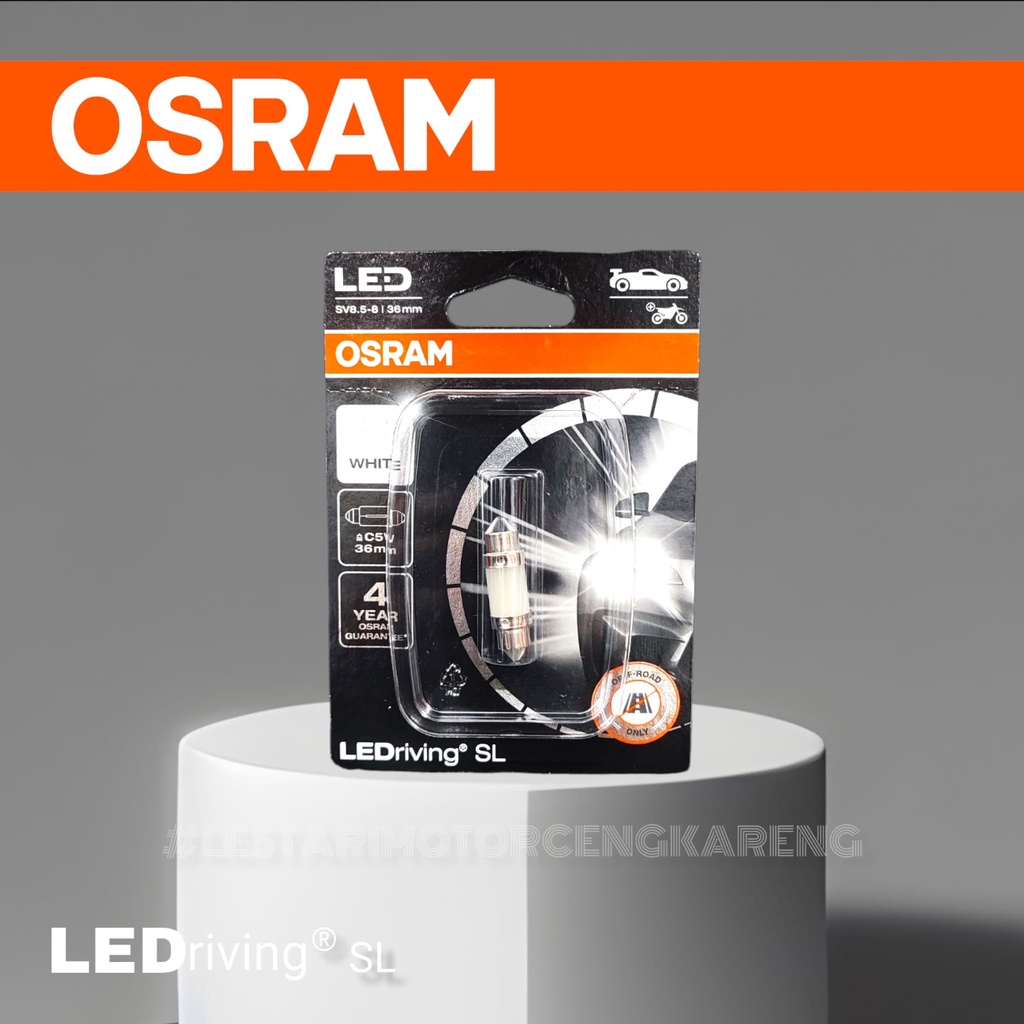 Jual OSRAM LED FESTOON 36 MM LAMPU KABIN PLAFON MOBIL 6418DWP-01B 12V 0 ...