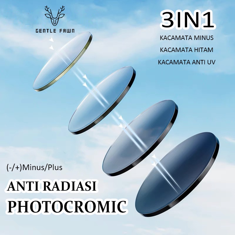 Jual GENTLE FAWN Lensa PGX Kacamata Photochromic Grey Brown Minus/plus ...