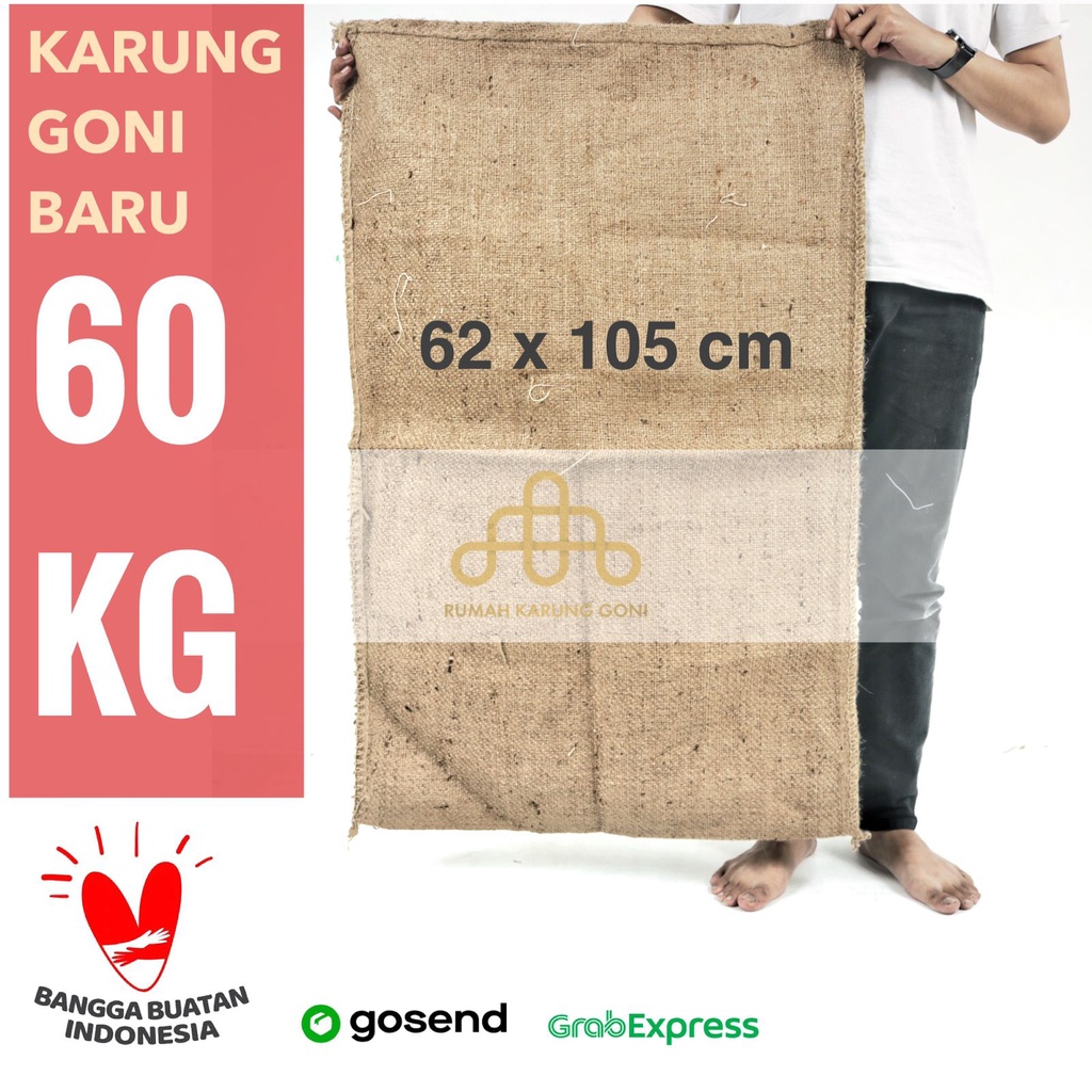Jual Karung Goni Baru 60 kg - Karung Goni Polos 62x105 cm - Burlap Sack ...