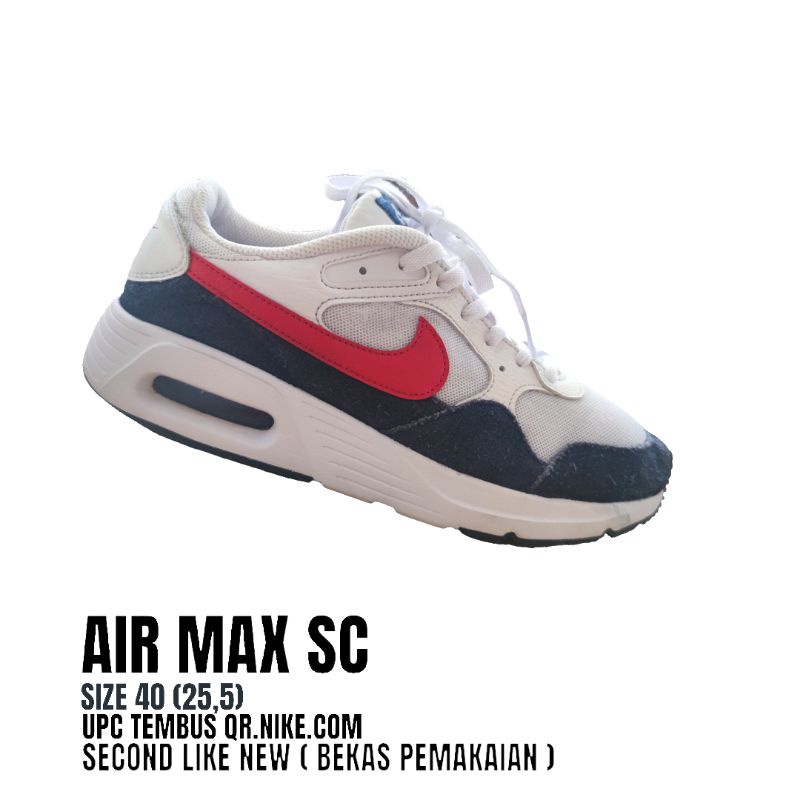 Jual Sepatu Nik Air Max SC Size 40 insole 25,5 Second Pemakaian Pribadi | Shopee Indonesia