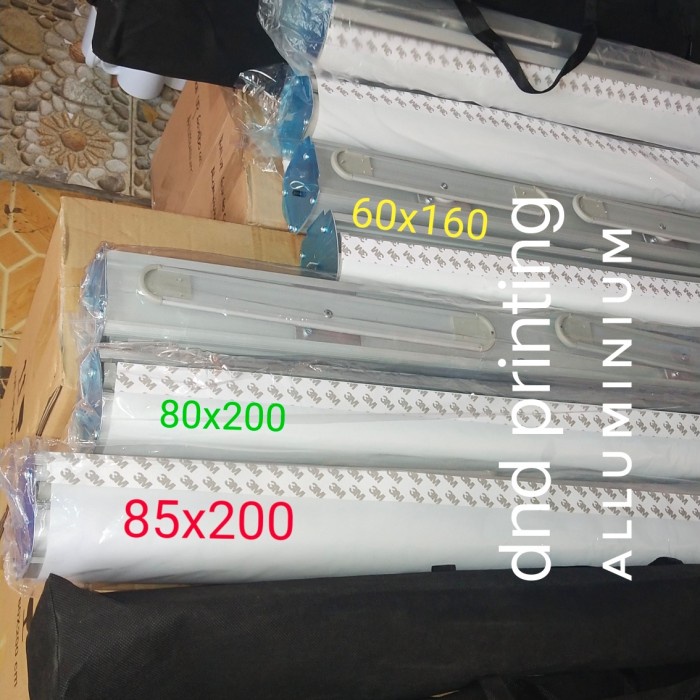 Jual Roll up banner tiang kaki Alluminium uk.60x160 stiker3M - rollup ...