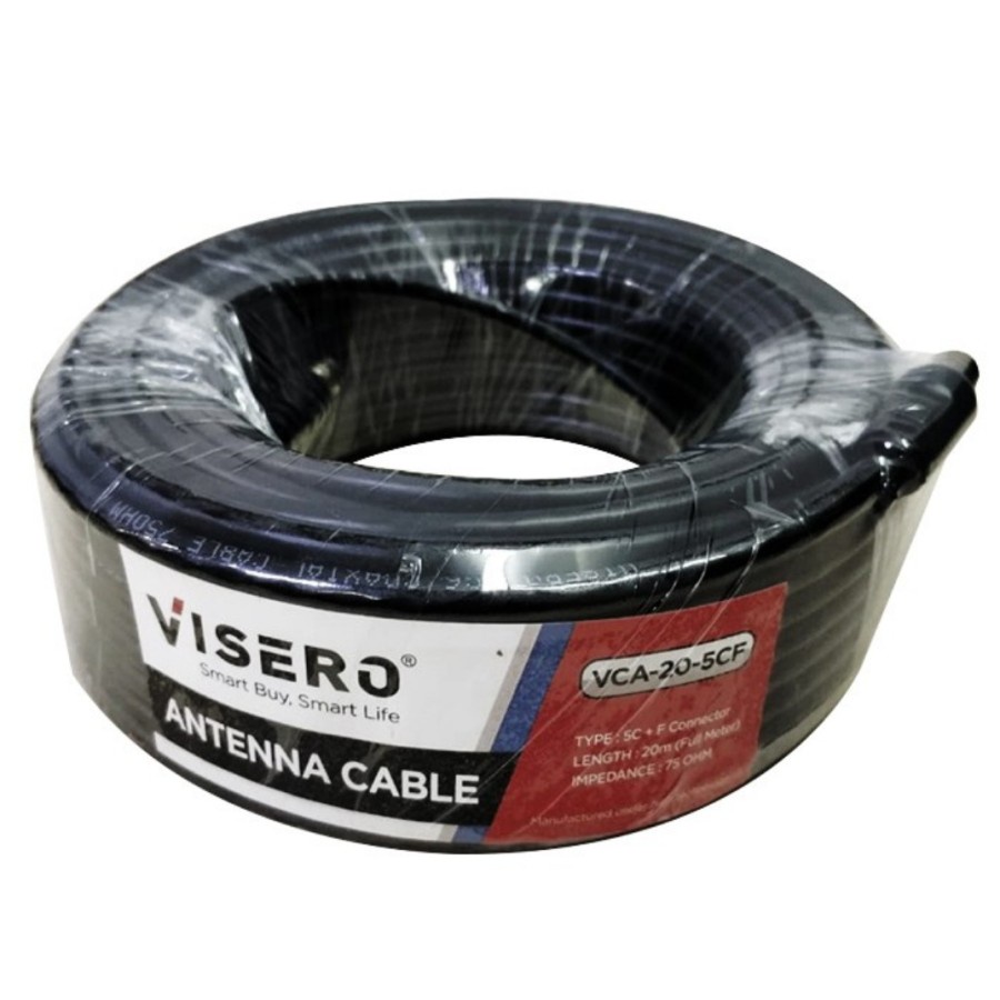Jual Kabel Antena 5c Coaxial Cable Antenna 20m Visero VCA 20 5CF 20 Meter | Shopee Indonesia