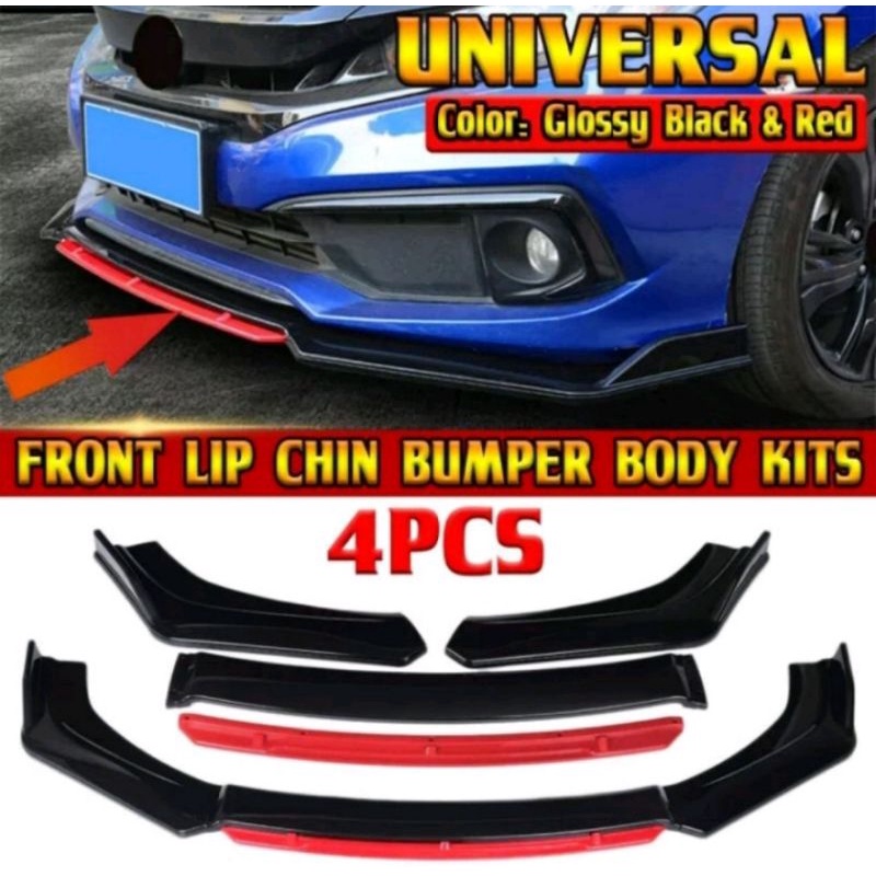 Jual Universal front lip bodykit spoiler bumper depan Splitter ...
