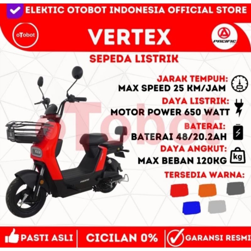 Jual Sepeda Motor Listrik VERTEX PACIFIC EXOTIC, Sepeda Listrik Pacific ...
