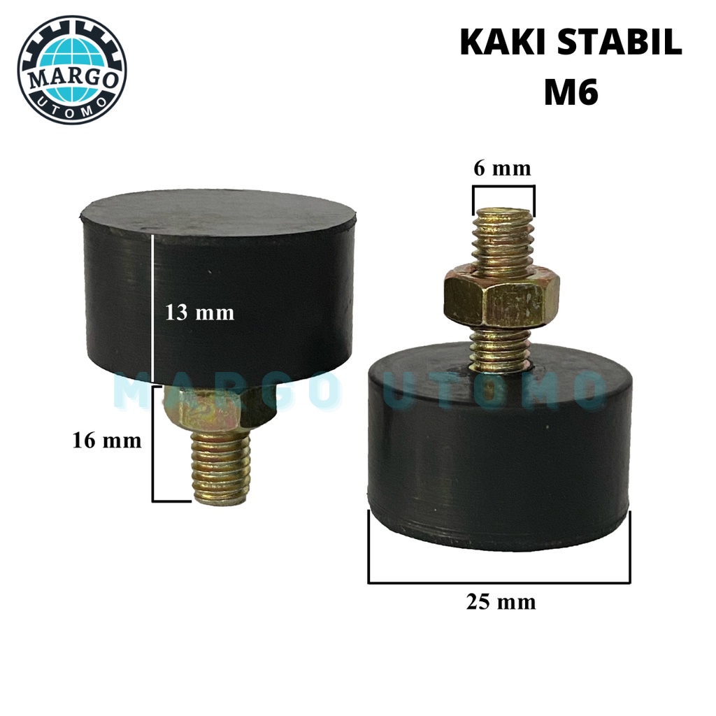 Jual Adjuster Kaki Stabil M6 D25 Panjang Baut 16 mm - 4 PCS | Shopee ...