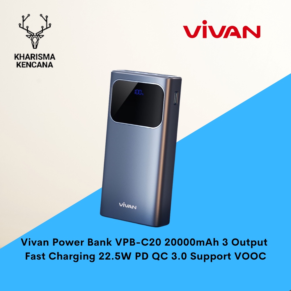 Jual Vivan Power Bank VPB-C20 20000mAh 3 Output Fast Charging 22.5W PD ...