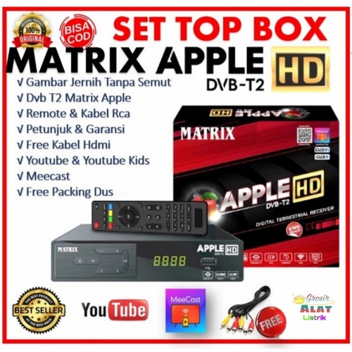 Jual Set Top BOX Matrix apple merah - stb matrix TV Digital | Shopee ...