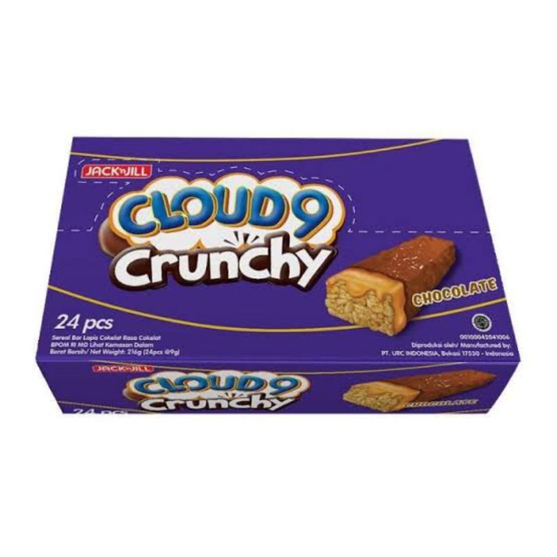 Jual Cloud 9 Crunchy 1 box / Snack Cloud 9 Coklat / Snack Jack n Jill ...