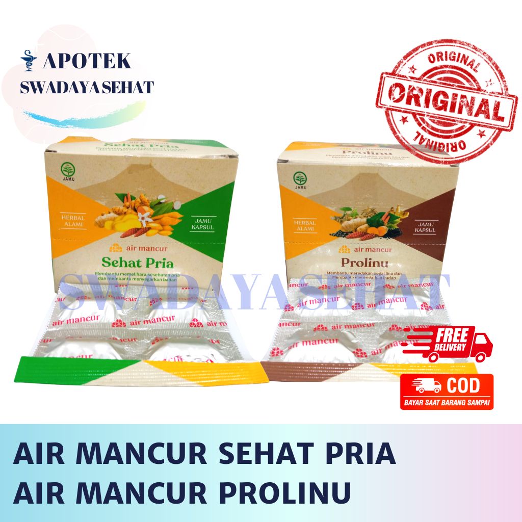Jual AIR MANCUR PROLINU SEHAT PRIA Strip 4 Tablet Kesehatan Pegal Linu ...