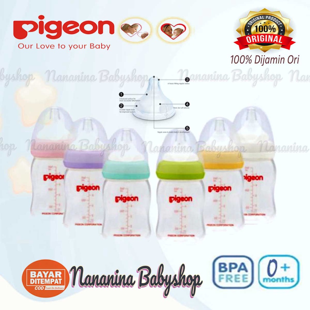 Jual BOTOL SUSU PIGEON WIDENECK 160ML | Shopee Indonesia