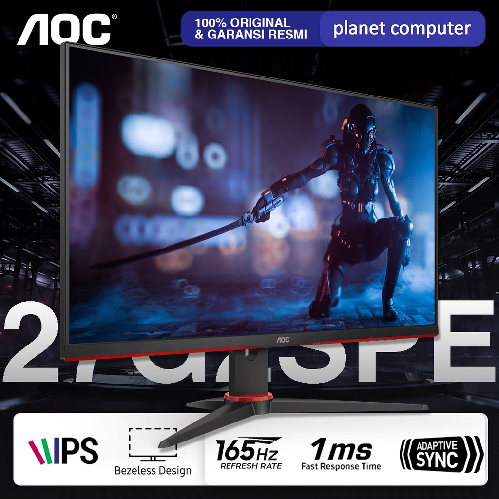 Jual Monitor LED AOC 27G2SPE 27" IPS 1080p 165Hz 1ms DP HDMI Adaptive ...