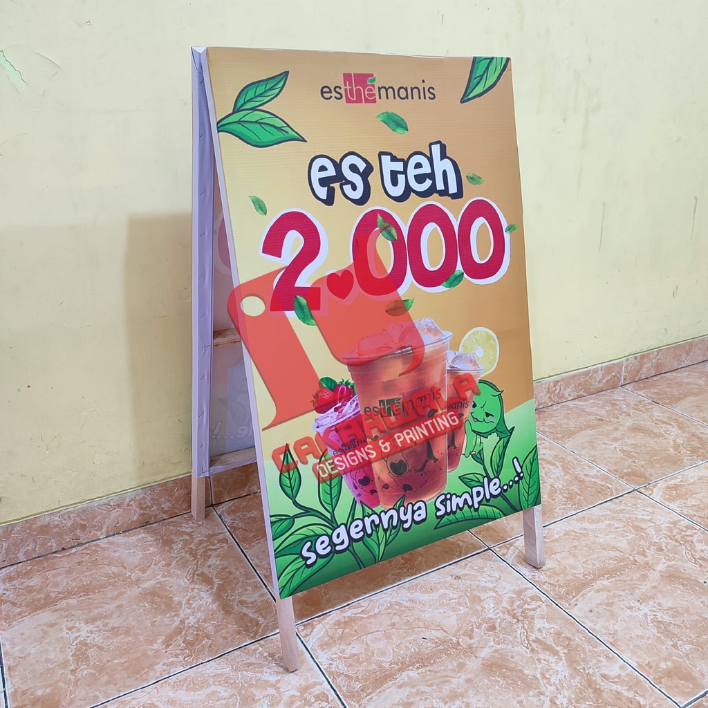 Jual STAND BANNER KAYU UKURAN 50 X 85 - SEGITIGA STAND BANNER KAYU ...
