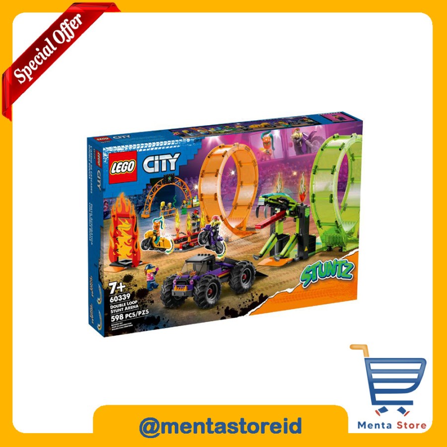 Jual LEGO City 60339 Double Loop Stunt Arena | Shopee Indonesia